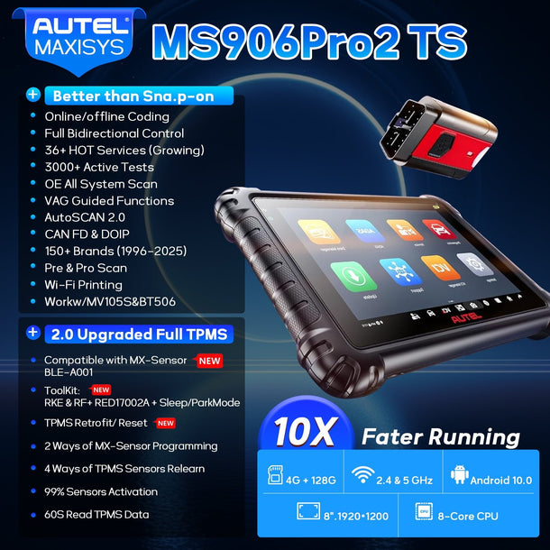 Autel MS906 Pro2-TS(US Ver)| Android 10 | US Version with Local ...