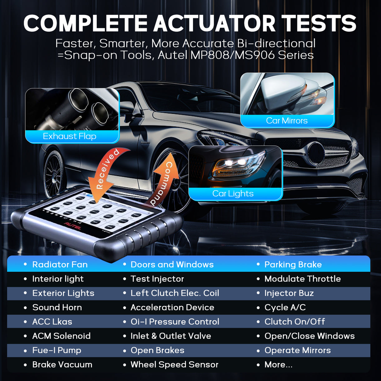 Home / Autel MaxiCOM MK808Z – Autel’s basic bi-directional diagnostic ...